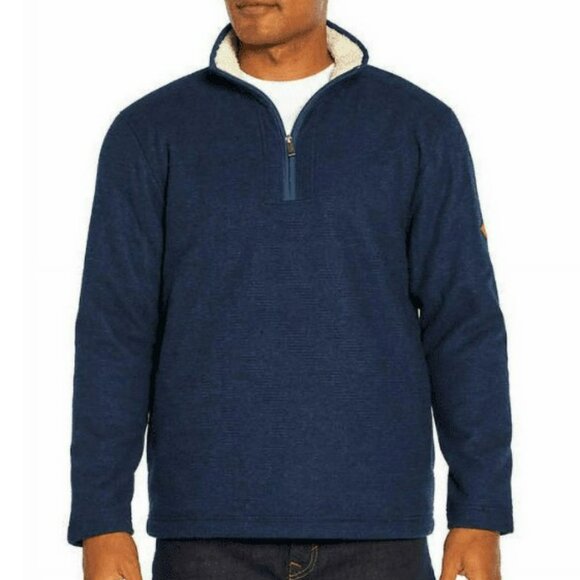 Orvis | Sweaters | Orvis Mens 4 Sweater Navy Blue Sherpa Fleece Lined ...